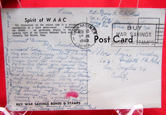 Postcards US WWII WAAC Photo and Spirit of WAAC Postcard Set - Stewarts Military Antiques - $35.00